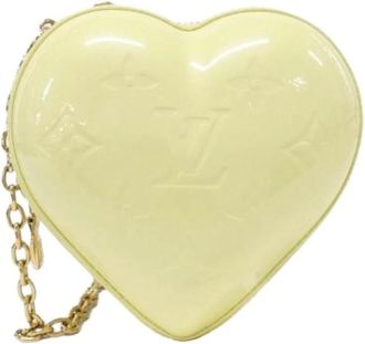 Louis Vuitton Pre-owned Mini Pochette en cuir &eacute;maill&eacute; - Femme - Pre-owned - Jaune - Taille: ONE Size