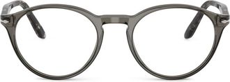 Persol Brille mit rundem Gestell - Grau