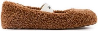 Moon Boot Ballerines en cuir aspect duveteux