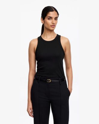 Arket Rippentr&auml;gerhemd Mit Racerback -Schwarz