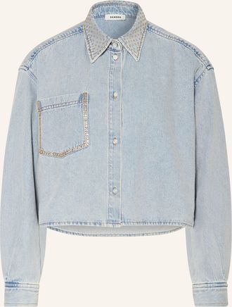 Sandro Sandro Jeanshemd Mit Schmucksteinen blau