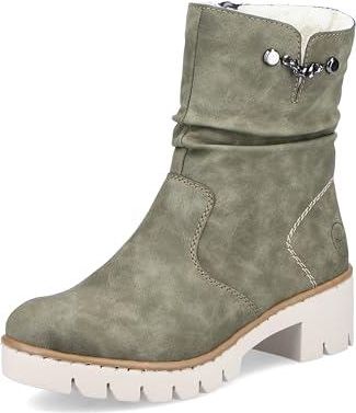 Rieker Femme X5770 Botte Tendance, Vert, 36 EU