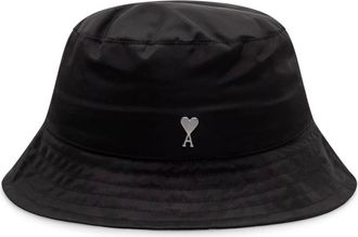 Ami Homme, Accessoires, Noir, Taille: 56 CM De Coeur Stud Bucket Hat