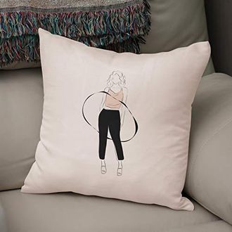 Bonamaison Le Jardin du Lin Kissen Zierkissenbezug Kissenbezug, Weich Bequem, Für Zuhause Autos Büro Sofa Wohnzimmer Couch Schlafzimmer Dekor, 50x50 Cm - Entworf