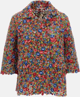 P&eacute;ro Doppelreihiger Blazer Mit Stickerei