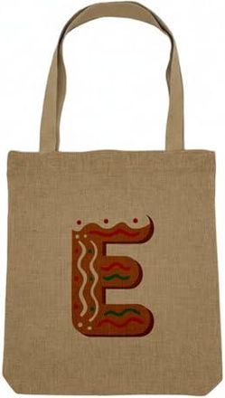 Fabulous Sac Shopping Tote Bag Aspect Lin - E Elodie Evan Enzo Lettre Alphabet Pr&eacute;nom Noel Enfant - Sac de Courses Toile Epaisse 360g Beige Naturel Cabas Port&eacute;