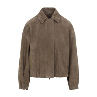 Brunello Cucinelli Wildlederjacke - - Jackets - Damen - Braun - M