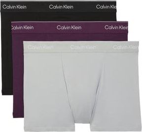 Calvin Klein Lot de 3 cale&ccedil;ons en coton m&eacute;lang&eacute;