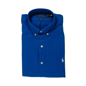 Polo Ralph Lauren Chemise boutonn&eacute;e en lin - Homme - Chemises - Bleu - Taille: S