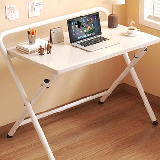 Generic Eckschreibtisch Kleiner Schreibtisch Klappbar Gaming Schreibtisch Klapptisch for kleine Räume,Schlafzimmer,Student,moderner PC Laptop Tisch(White,23.6