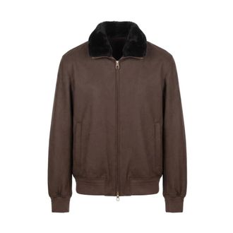 Montecore Homme, Vestes, Brun, Taille: XL Veste Bombe en Laine Rembourr&eacute;e