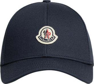 Moncler Moncler Cotton Gabardine Baseball Cap, Men, Blue, Size: One Size