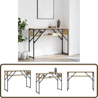 vidaXL Konsolentisch mit Ablage Sonoma-Eiche 105x30x75cm Holzwerkstoff - Konsolentisch - Flurtisch - Couchtisch - Sideboard - Wohnraumgestaltung