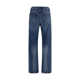 Khaite Womens Blue Cotton High-Waisted Jean Clothing