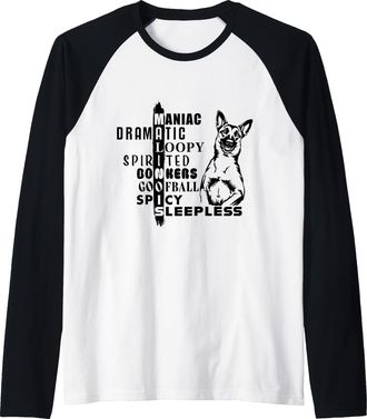 Creativemotions Belgisches Malinois Pers&ouml;nlichkeit Wortpuzzle Raglan