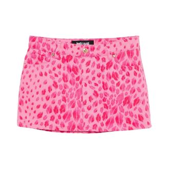 Just Cavalli Femme, Jupes, Rose, Taille: W30 Mini-jupe en coton imprim&eacute;