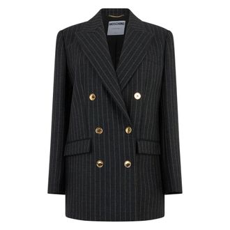 Moschino Damen, Jacken, Schwarzk, XLGr&ouml;&szlig;e