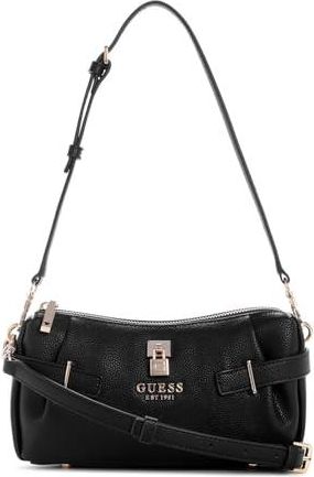 Guess Femme Yesba Mini Top Zip Sac &agrave; bandouli&egrave;re, Noir, Taille Unique