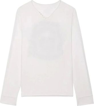 Zadig&Voltaire Homme, Tops, Blanc, Taille: S Monastir Henley T-Shirt