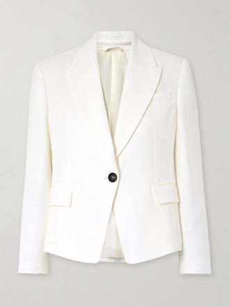 Brunello Cucinelli Blazer En Serge À Ornements - Blanc cassé