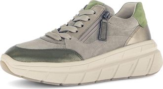 Gabor Damen Low-Top Sneaker, Frauen Sneaker,sacchetto,weich,sportlich,Weiss,schwarz,Jollys,rot,Glitzer,blau,f,Oliv/salvia/Kiesel,38.5 EU / 5.5 UK