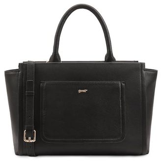 Paul Costelloe SHINANO Sac à main en cuir pour femme avec poignée sur le dessus, sac à bandoulière avec 3 options de couleur élégantes, SHINANO, noir profond, Medium
