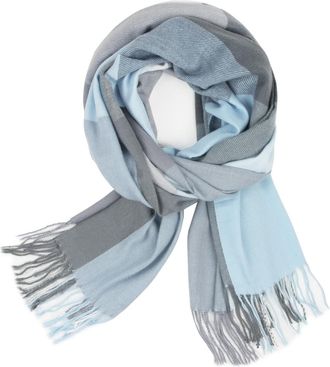 Glamexx24 Schal Damen Winter Kariert Fashion: Damen Winter Strickset Schal übergroßer Quadratisch Deckenschal Deckenschal Halstuch Streifen Muster Fransen Ponch