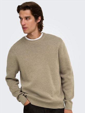 Only & Sons Strickpullover ONSTING RLX CREW NECK KNIT NOOS Baumwolle, relaxed fit