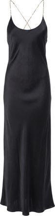 ottod'Ame Femme, Robes, Noir, Taille: 38 FR Slip Dress with Bead Detail
