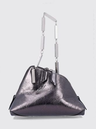 The Attico Mini sac &agrave; main La Scala en cuir craquel&eacute; avec anse m&eacute;tallique
