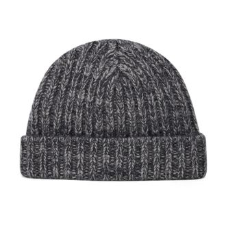 Warm-Me Gerippte Kaschmir-Beanie - - Accessories - Herren - Grau - ONE SIZE