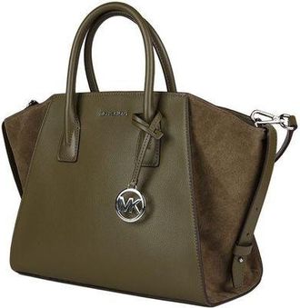 Michael Kors Womens Satchel Olive Leather Satchel-bags