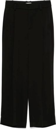 Vince Femme, Pantalons, Noir, Taille: 46 FR Pantalon large en satin fluide taille haute