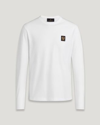 Belstaff T-shirt &Agrave; Manches Longues Belstaff Pour Homme Jersey De Coton Blanc 2xl