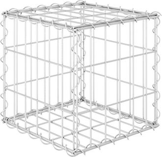 vidaXL Lit surélevé cube à gabion Fil d acier 30x30x30 cm
