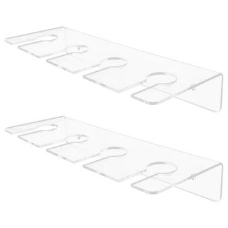 NUOBESTY HEALEEP 2 St&uuml;ck Transparentes Weinglashalter aus Acryl zur Wandmontage Sto&szlig;gesch&uuml;tztes Design f&uuml;r Schrankunterseite Platzsparende Aufbewahrung und Anz