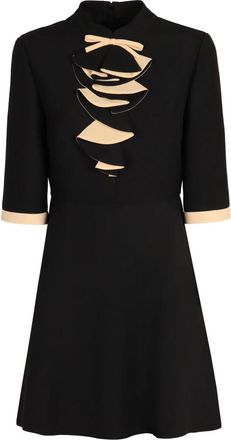 Valentino Garavani Femme, Robes, Noir, Taille: 36 FR Mini Robe en Laine et Soie avec