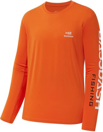 Bassdash Angeln T-Shirt Fishing Langarm Wasser UPF 50+ Shirt Rashguard Angelbekleidung UV Sonnenschutz