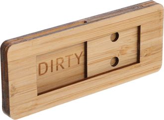 Valiclud Geschirrsp&uuml;ler Magnet Clean Dirty Schild aus Langlebigem Holz Flexibler Indikator f&uuml;r Waschmaschine und K&uuml;che Rutschfestes Magnetschild zur Unterschei