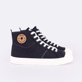 Faguo Baskets en toile noires li&egrave;ge - NUTMEG