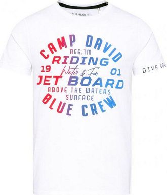 Camp David T-Shirt mit Gradient Puffprint