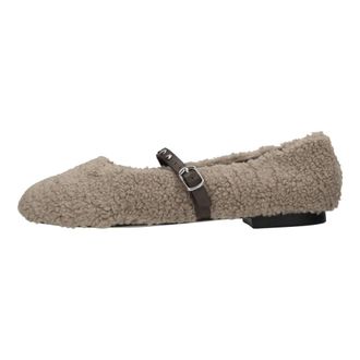 Emanuelle Vee Ballerinas aus Kunstpelz - - Shoes - Damen - Beige - 41 EU