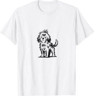 Hello Kitty S&uuml;&szlig;er Hund Cartoon Pudel Zeichnung Illustrativer Stil Design T-Shirt