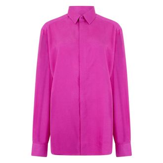 Tom Ford Seidenbrokat-Hemd - - Shirts - Herren - Rosa - XL