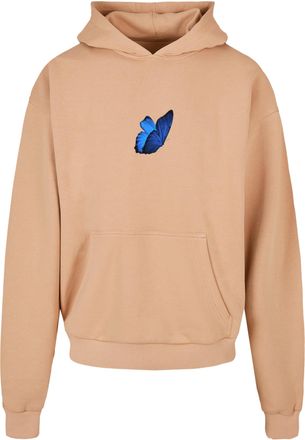 Mister Tee Upscale Unisex Kapuzenpullover Le Papillon Heavy Oversize Hoody, Unisex Hoodie mit Rückenprint, Oversize Fit, Unionbeige, 3XL