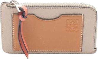 Loewe Porte-cartes Pre-owned - Femme - Pre-owned - Beige - Taille: ONE Size