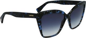 Lanvin en Bleu Lunettes de soleil unisexes, 425 Blue Havana, 59