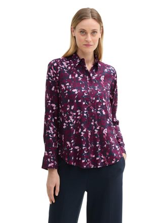 Tom Tailor Damen Hemdbluse mit Muster, 35893 - Berry Autumn Floral Design, 36