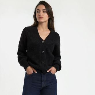 La Redoute Collections Gilet Col V Alpaga M&eacute;lang&eacute; Signature Gildas