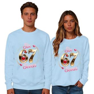 Generic 2026 Saint Valentin Unisexe Imprim&eacute; Col Ras du Cou Sweatshirt Doux D&eacute;contract&eacute; Pull Manches Longues Pour Et, bleu clair, XXL